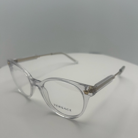 Versace | Accessories | Versace Transparent Gold Accent Glasses | Poshmark